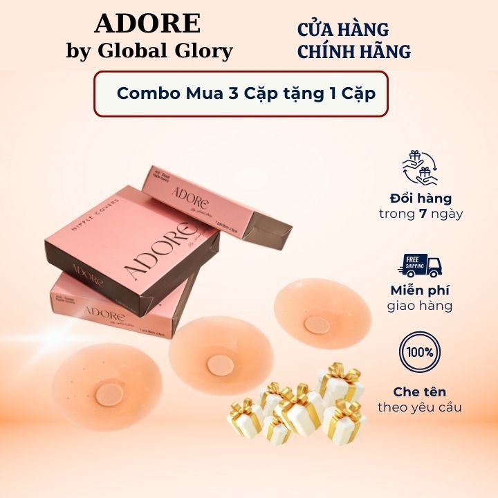 [Mua 3 tặng 1] Combo miếng dán ngực Adore by Global Glory, miếng dán chống nước Adore | Shopee ...