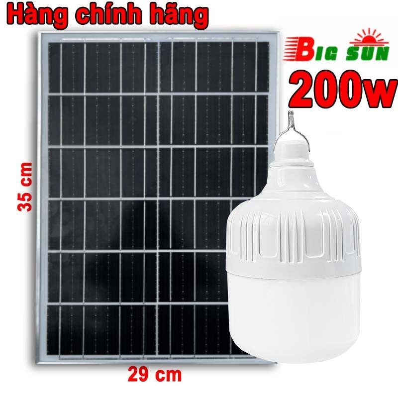 Đèn pha năng lượng mặt trời bóng bup 200W-B200 tấm pin mono hàng chính hãng bảo hành 6 tháng ...