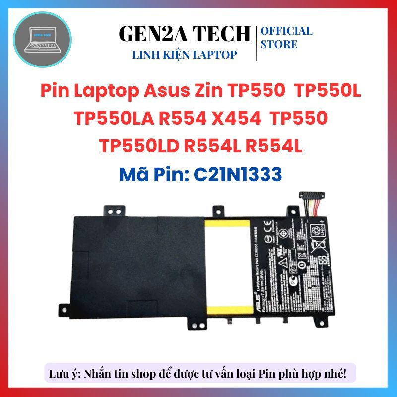 Pin Laptop Asus TP550 C21N1333 (ZIN) TP550L TP550LA R554 X454, Pin Asus ...