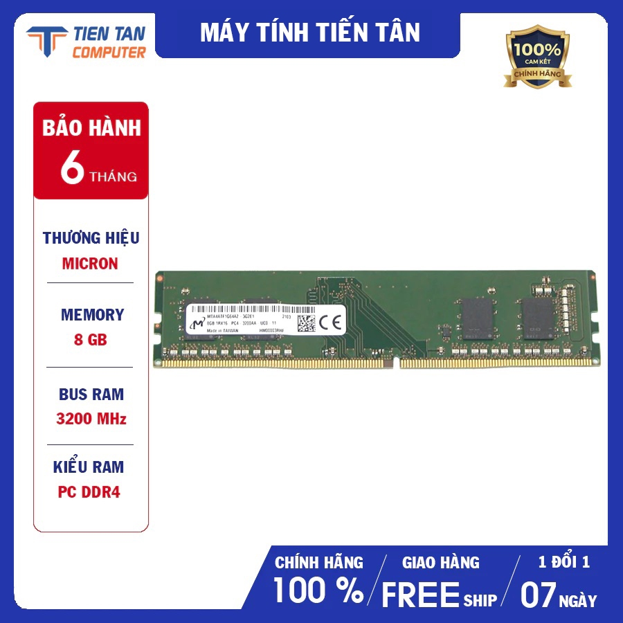 Ram PC Micron DDR4 8GB - Bus 3200 MTA4ATF1G64AZ-3G2E1 | Shopee Việt Nam