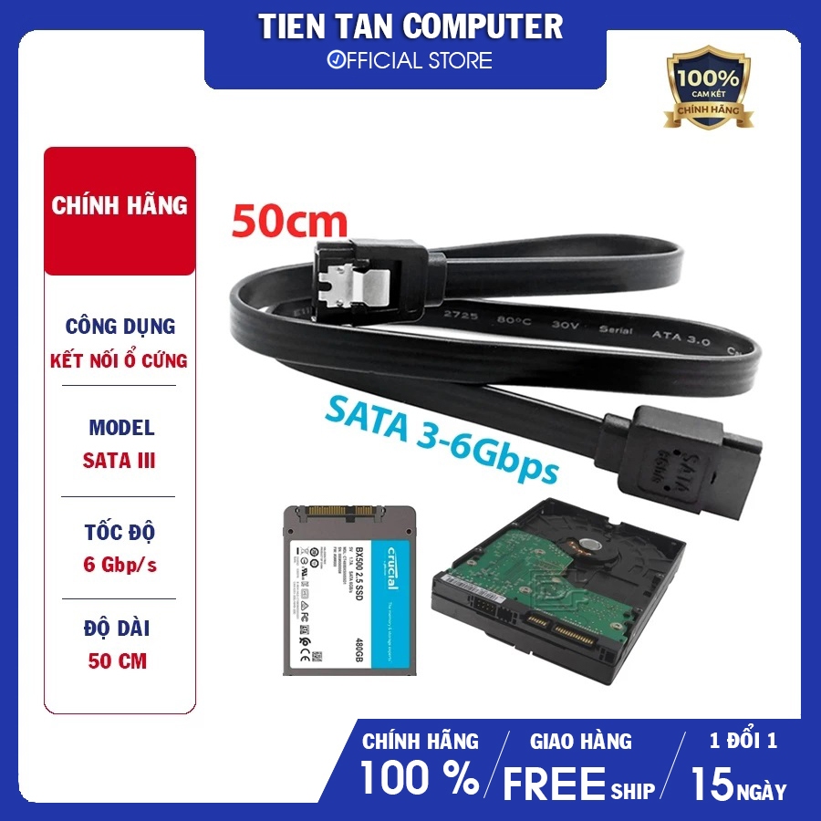 Dây Sata 3.0 dùng cho ổ cứng SSD, HDD 6Gb/s chính hãng | Shopee Việt Nam