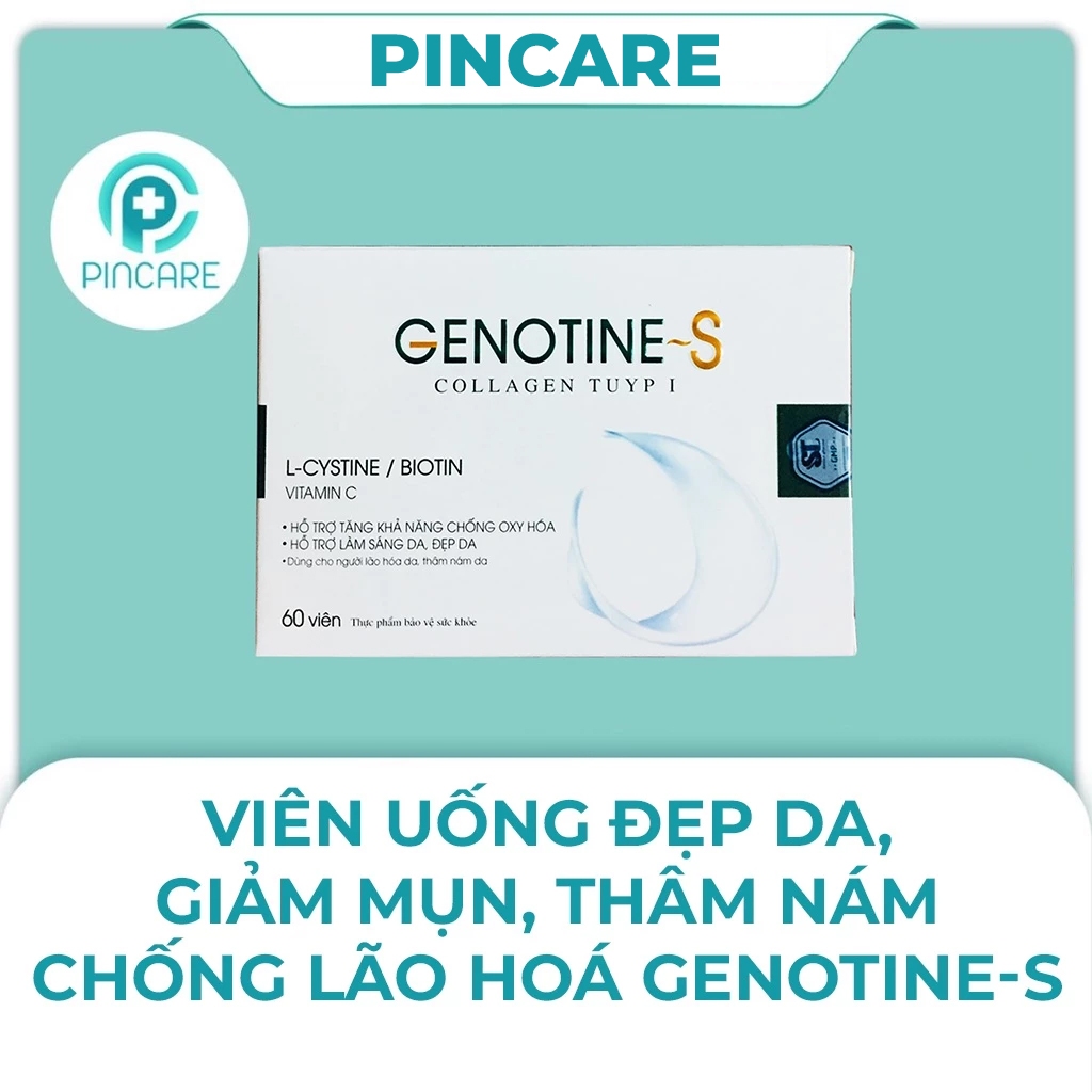 Viên uống đẹp da đẹp tóc GENOTINE-S bổ sung Collagen - Hàng chính hãng ...