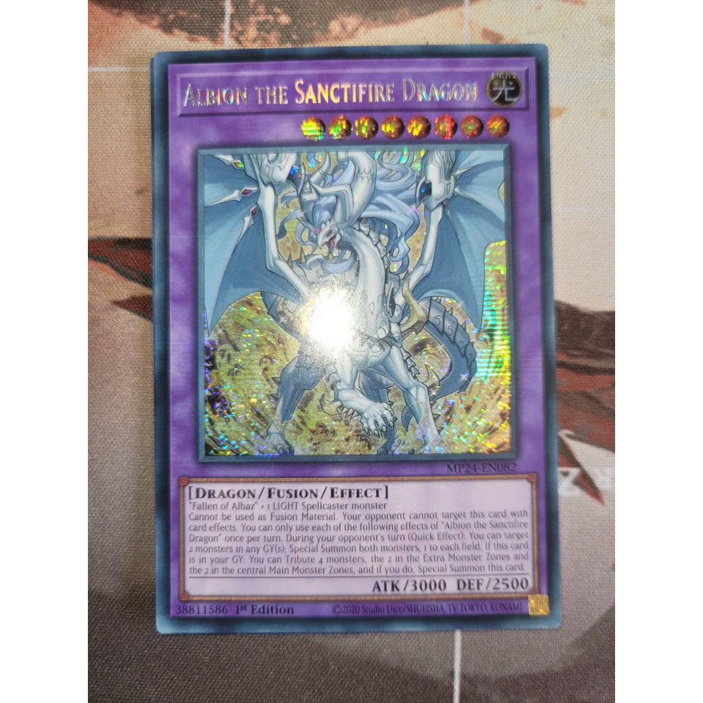 Thẻ bài Yugioh - TCG (UK) - Albion the Sanctifire Dragon - MP24-EN082 - Prismatic Secret Rare ...