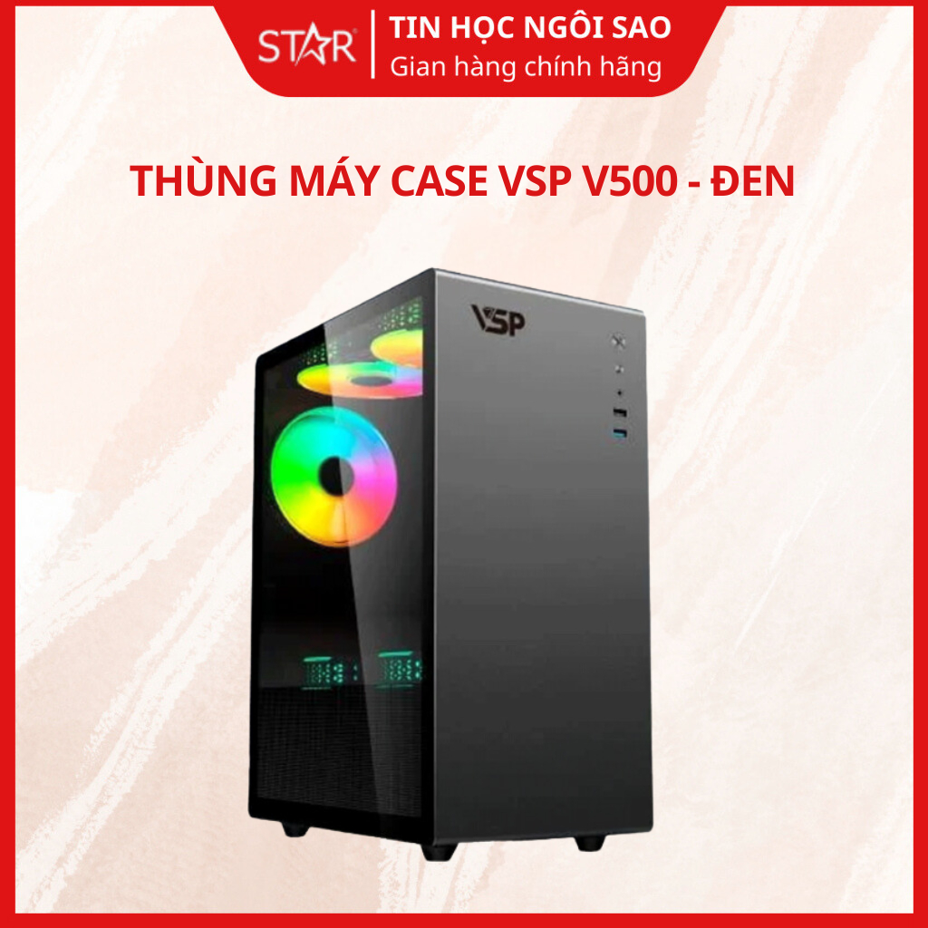 Thùng máy Case VSP V500 - Đen - Bảo hành 12 tháng | Shopee Việt Nam