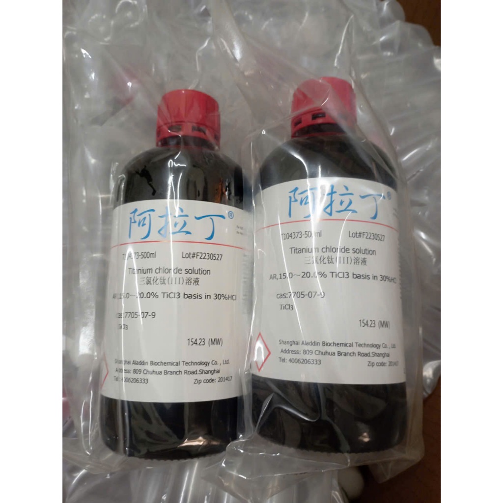 Hoá chất Titanium chloride solution TiCl3 CAS 7705-07-9 chai 500ml ...