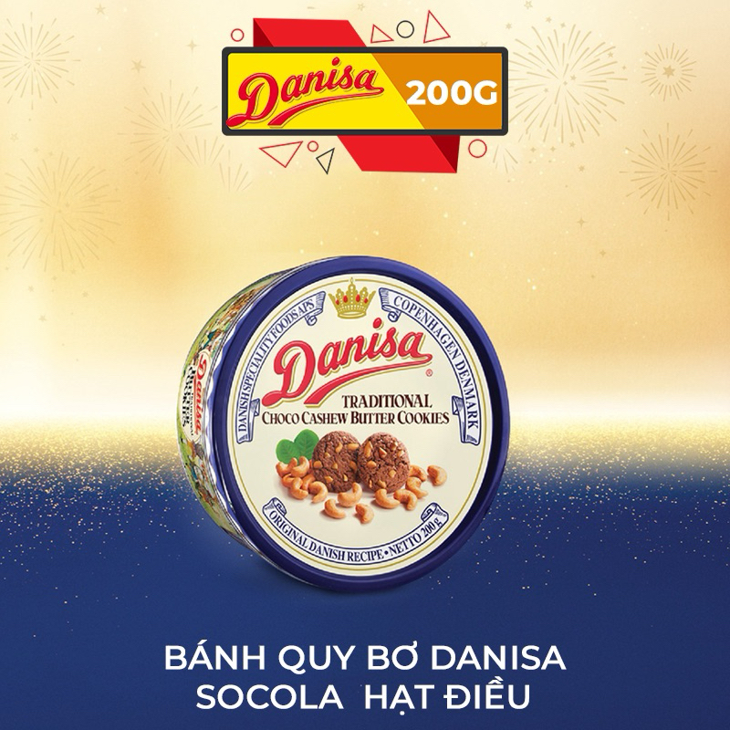 BÁNH QUY BƠ SỮA DANISA - 200G ( HỘP THIẾC - HẠT ĐIỀU) | Shopee Việt Nam