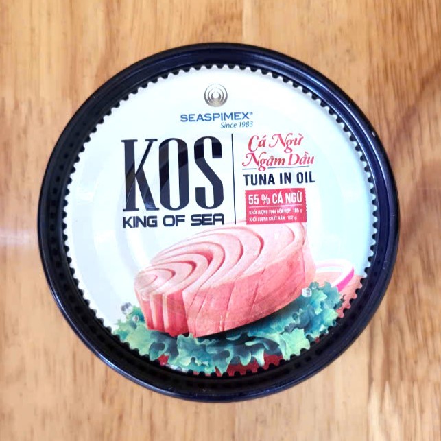 KOS [hộp 185g] CÁ NGỪ NGÂM DẦU [VN] SEASPIMEX King Of Sea Tuna In Oil ...