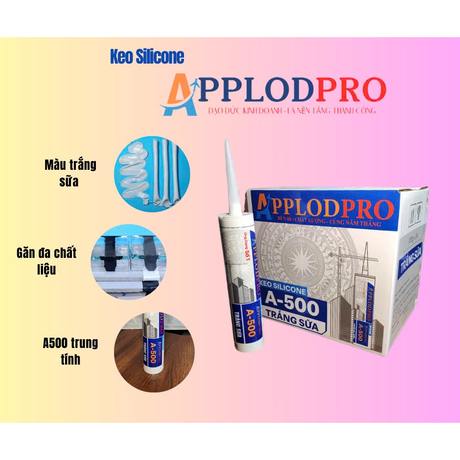 Keo Silicon A500 Applod-pro màu: Trong, Trắng Sữa, Đen | Shopee Việt Nam