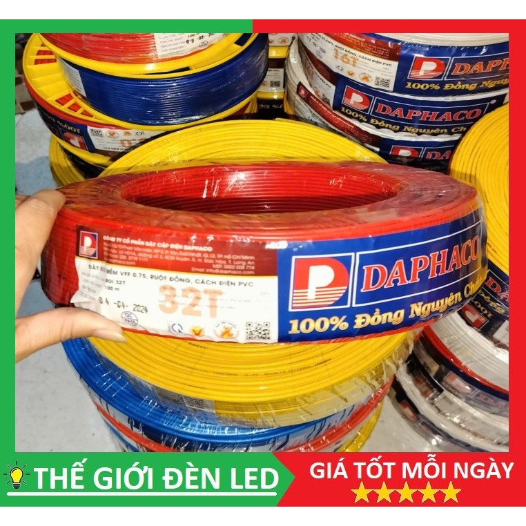 Dây điện đôi 100M Daphaco 2x16, 2x24, 2x32, 2x30 hàng chính hãng ...