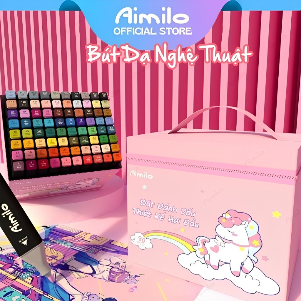 【Aimilo】Bút Màu Marker Touch Bộ Full 12/24/36/48/60/80 Màu Sắc Đa Dạng ...