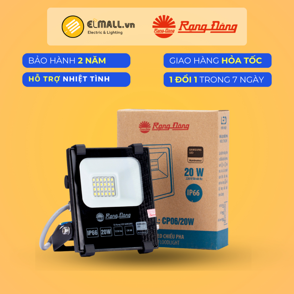 Đèn led pha RẠNG ĐÔNG 30W, 50W, 70W, 100W CP06 CHÍNH HÃNG, BẢO HÀNH Đèn pha Rạng Đông 2 NĂM ...