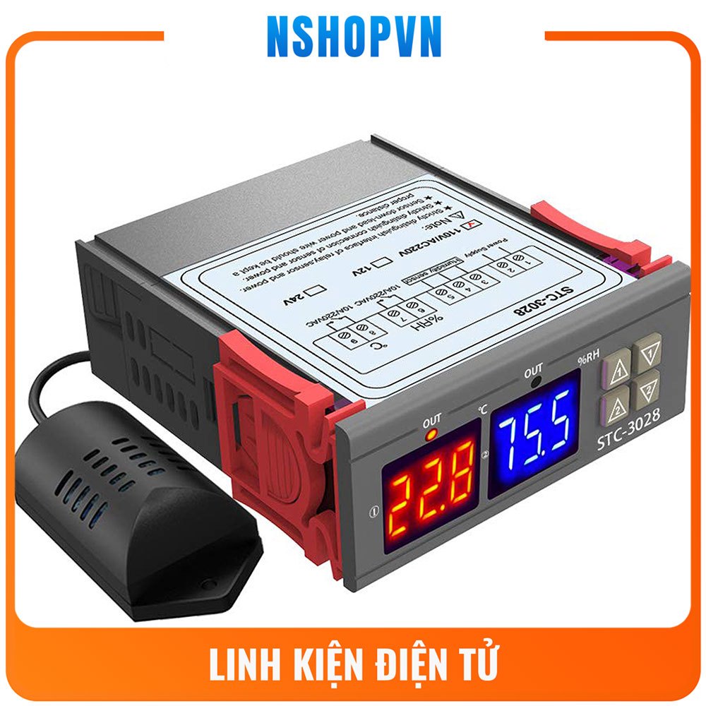 Bộ khống chế nhiệt độ, độ ẩm STC-3028 12VDC /24VDC /220VAC | Shopee Việt Nam