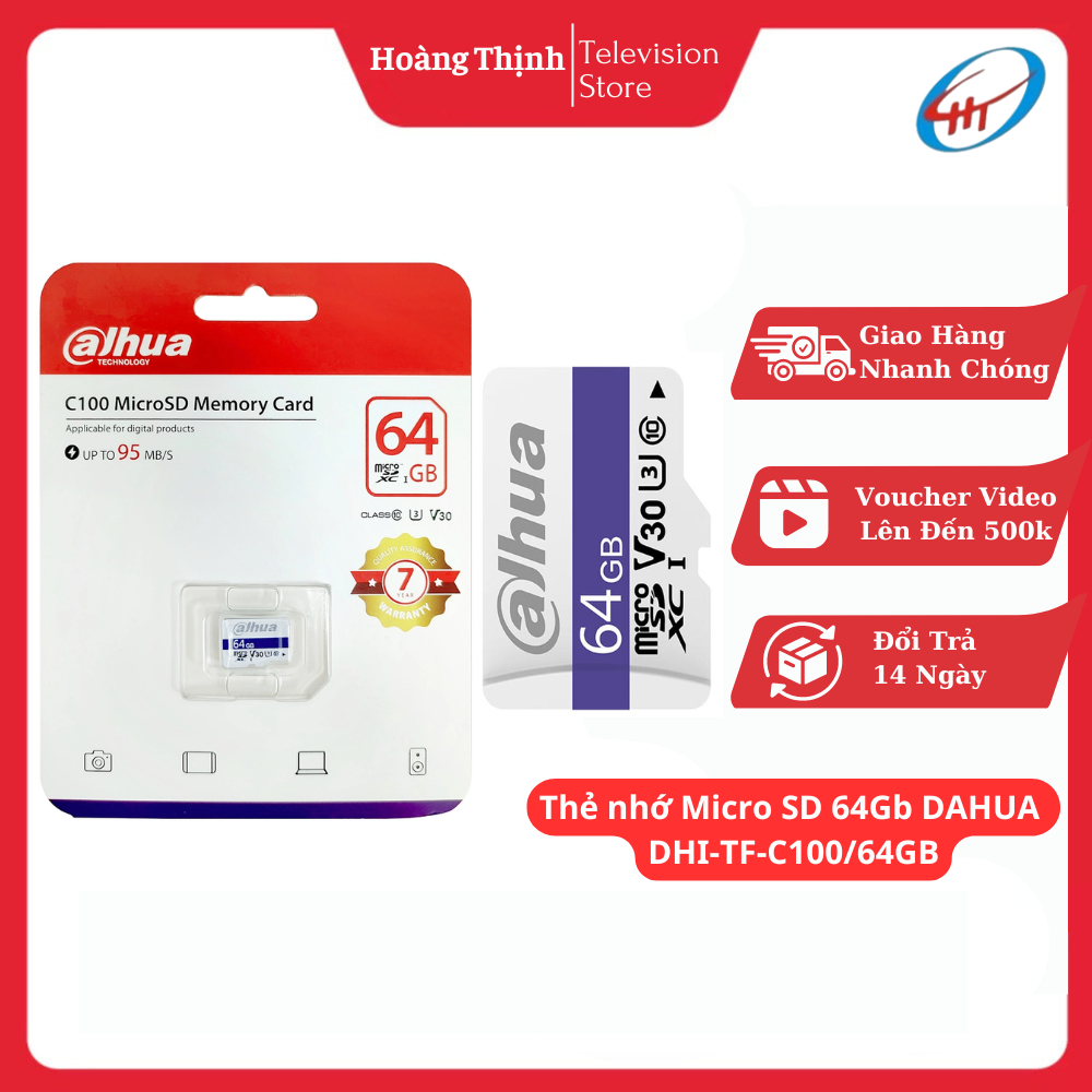 Thẻ nhớ Micro SD 64Gb DAHUA DHI-TF-C100/64GB Chuyên Dùng Cho Camera, Máy Ảnh - Hàng Chính Hãng ...