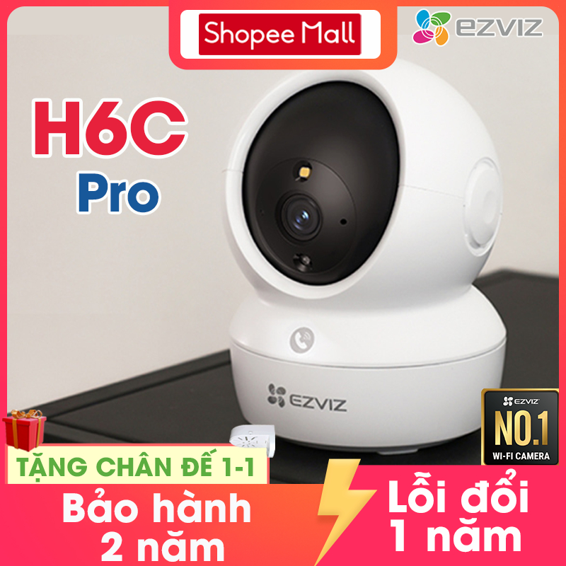 [GIẢM TỚI 300K] Camera EZVIZ H6C Pro 2MP/3MP/4MP/5MP xoay trong nhà, ban đêm có màu, nhận diện ...