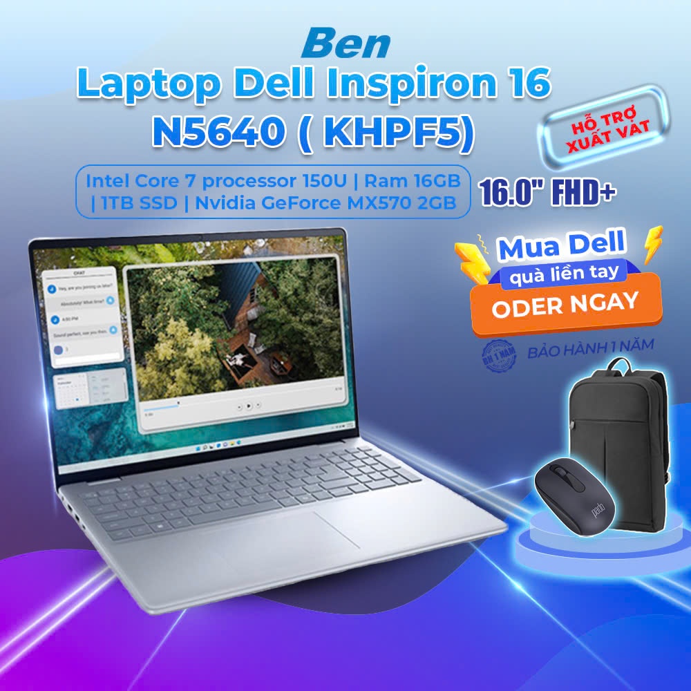 Máy tính xách tay Dell Inspiron 16 N5640 ( KHPF5) | Intel Core 7 ...