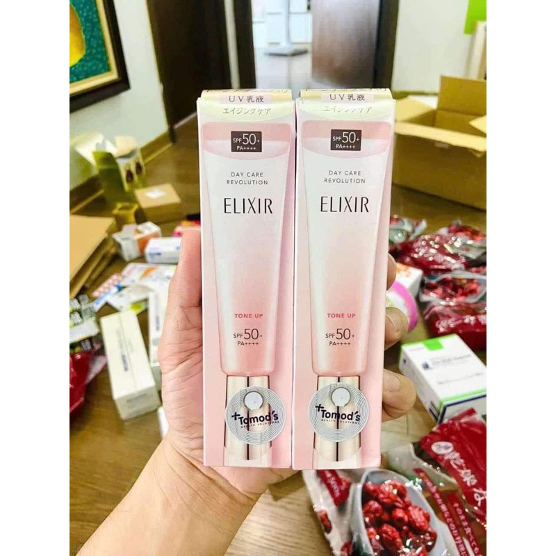 Kem chống nắng Elixir mẫu mới 2024 35g SPF50 tone hồng | Shopee Việt Nam