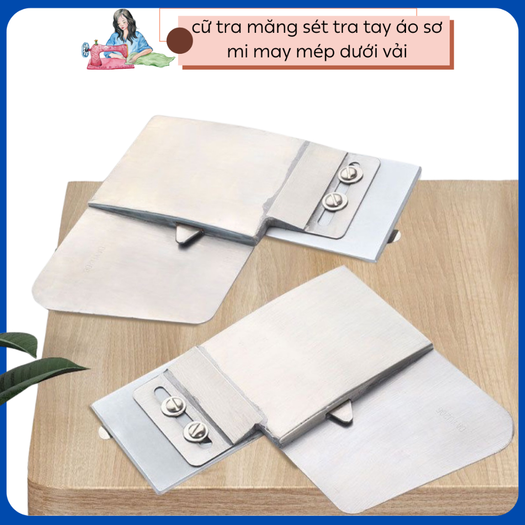 cữ tra măng sét tra tay áo sơ mi may mép dưới vải DAYU máy may 1 kim ...