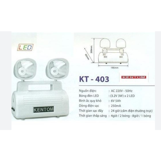 ĐÈN SẠC KHẨN CẤP KENTOM - KT403 | Shopee Việt Nam