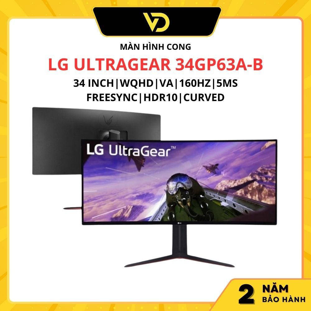 MÀN HÌNH CONG LG ULTRAGEAR 34GP63A-B (34 inch/ WQHD / VA / 160Hz / 5ms ...