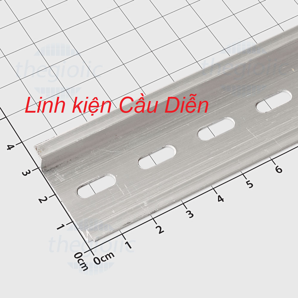 Din rail nhôm thiết bị điện, thanh ray nhôm, cài din-rail, thanh Gài Át ...