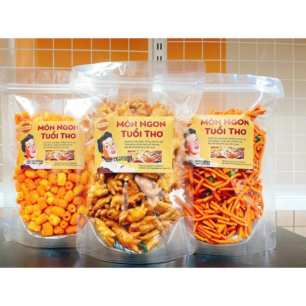 Combo 3 Túi Snack Giòn Ngon Size Mini - Snack Ăn Vặt Nhà Cam | Shopee ...