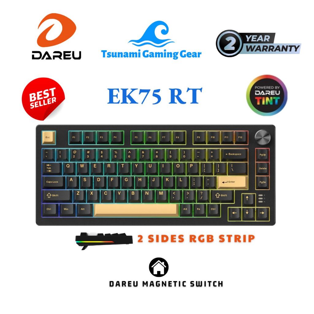 Bàn phím cơ DareU EK75 RT (DareU EK75 Rapid Trigger/ RGB/ PBT Double Shot/ Cherry profile/ DareU ...