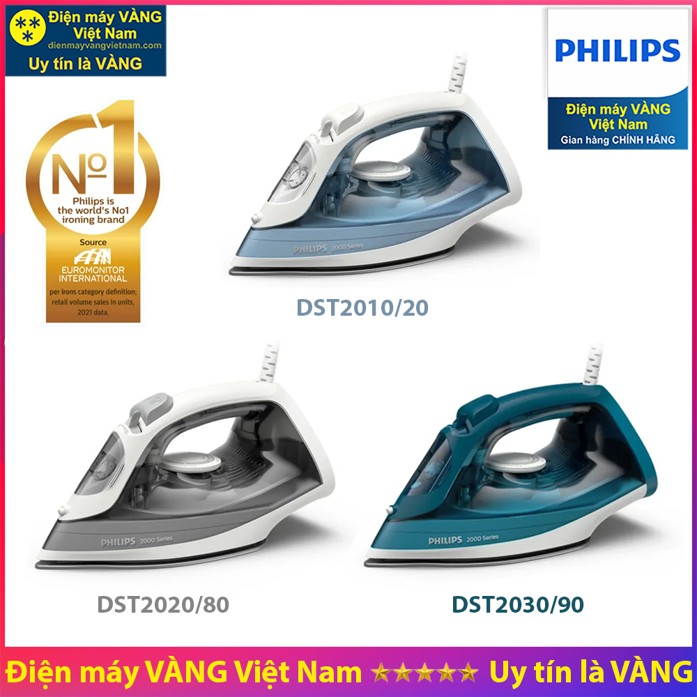 Bàn ủi hơi nước Philips DST2010 DST2020 DST2030 công suất 2000W mặt đế ...