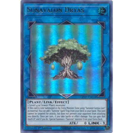 YUGIOH - Sunavalon Dryas - GFTP-EN018 - Ultra Rare 1st Edition | Shopee ...