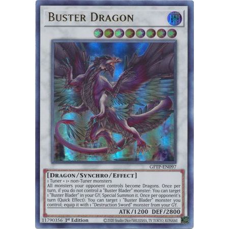 YUGIOH - Buster Dragon - GFTP-EN097 - Ultra Rare 1st Edition | Shopee ...