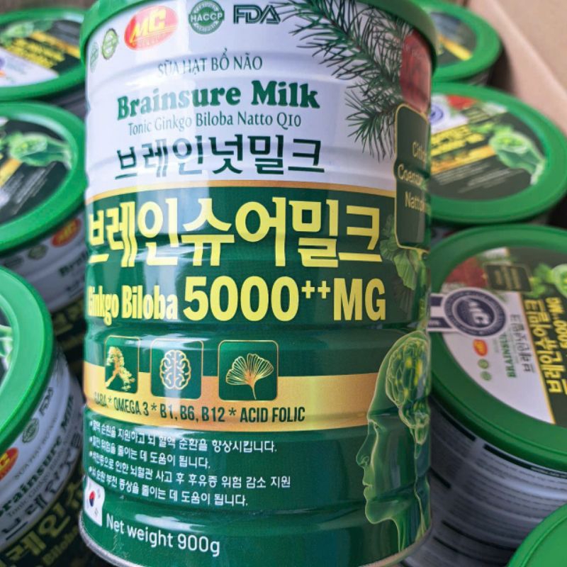 Sữa Hạt Bổ Não Brainsure milk Tonic Ginkgo Biloba Natto Q10- Hỗ Trợ ...