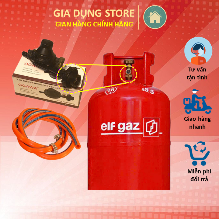 Van Điều Áp Ngắt Gas Tự Động Ren Trong Kèm Van Dây - Dùng Cho Bình Gas ...