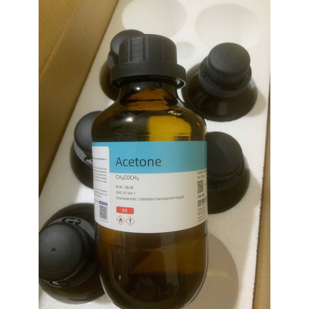 Hóa chất Acetone 99,5% chai 500ml pha nước rửa móng tay axeton xilong ...