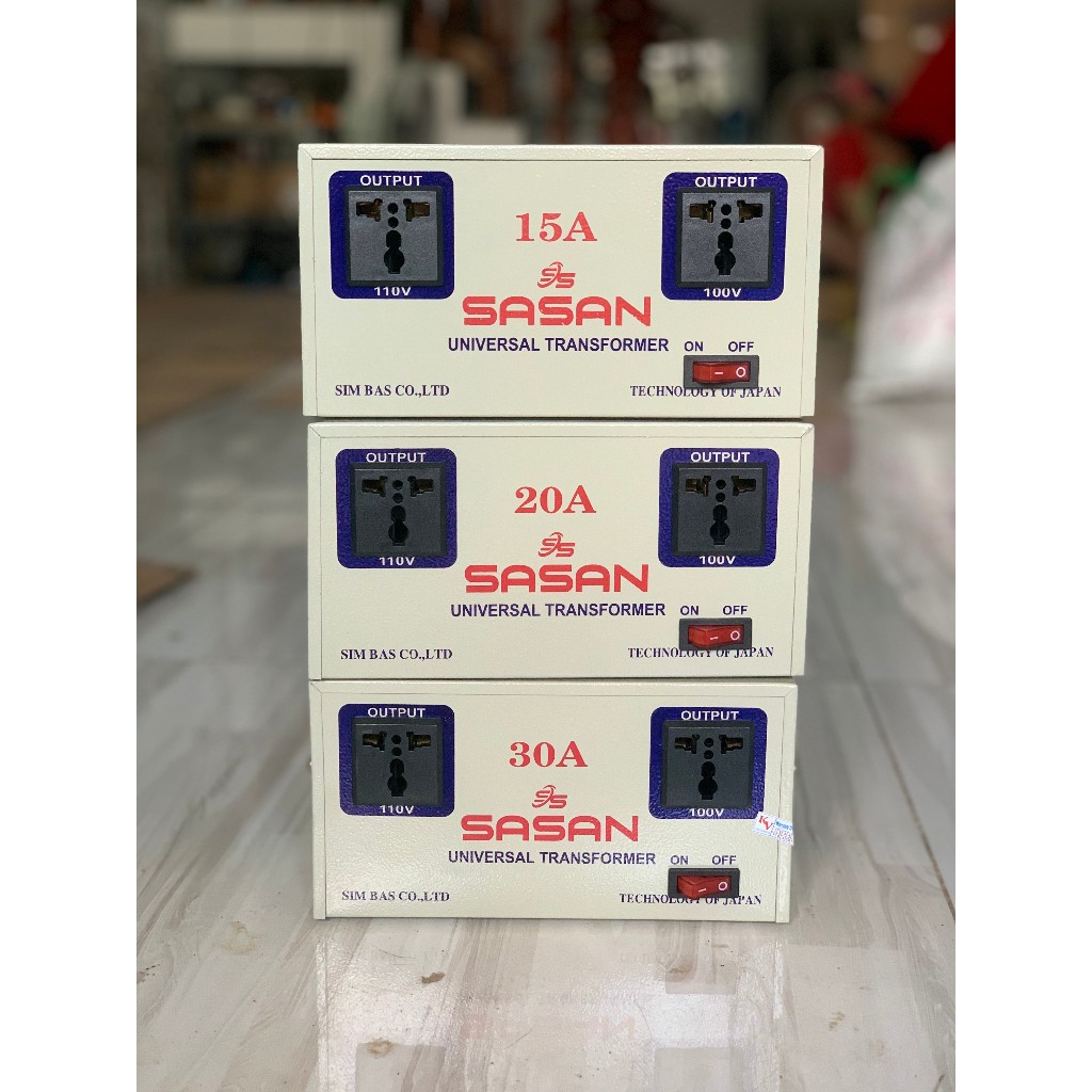 Biến điện 220v ra 110v 100v đổi nguồn dùng cho thiết bị nội địa Sasan CÓ Ổ CẮM Biến áp 220v ra ...