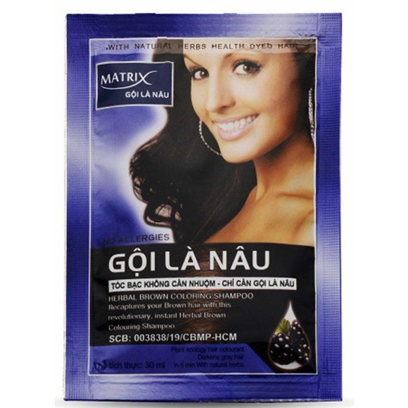 Gội là nâu Matrix 1 gói / Gội là đen Matrix 1 gói | Shopee Việt Nam