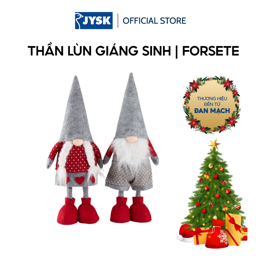 Thần lùn giáng sinh | JYSK Forsete | polyester/cát | xám/đỏ | C43cm ...