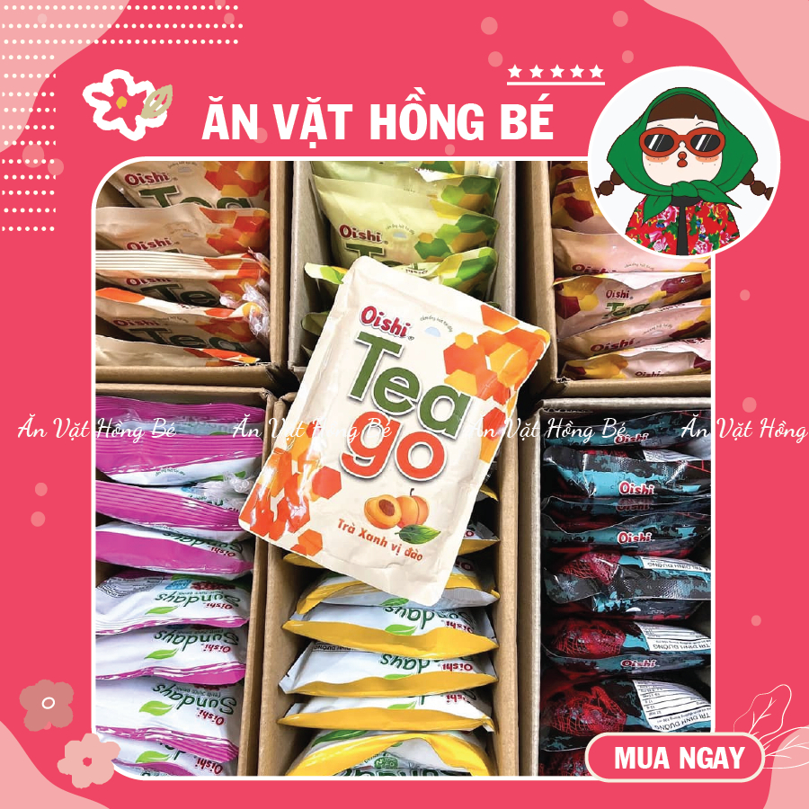 [BỊCH 10 TÚI] Nước Oshi Tea Go, Sunday, T-Rex vị chanh, đào, táo, nho ...