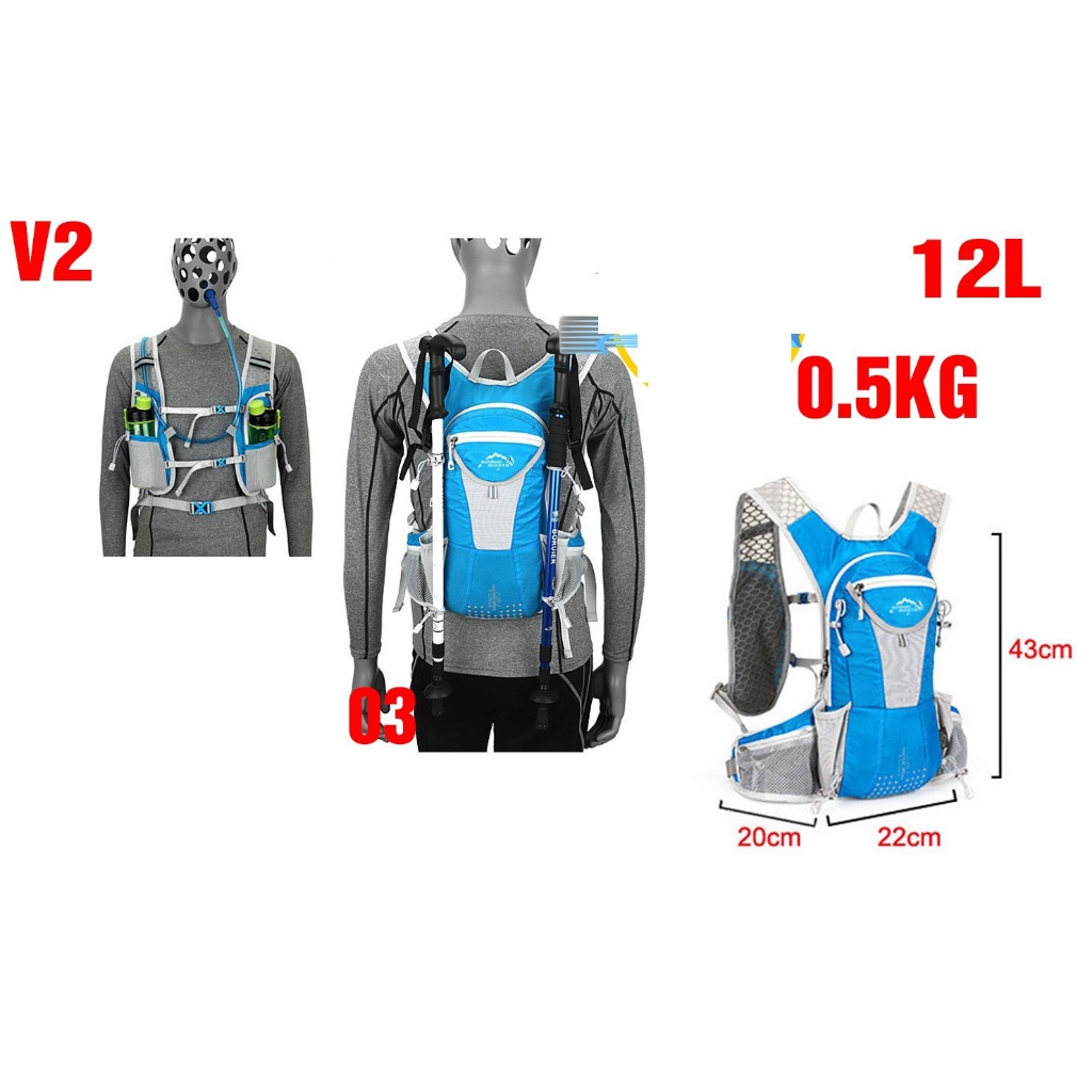 Vest Nước Chạy Bộ, Trail, Marathon, Đạp Xe Thể Thao Đa Năng, Tiện Dụng ...