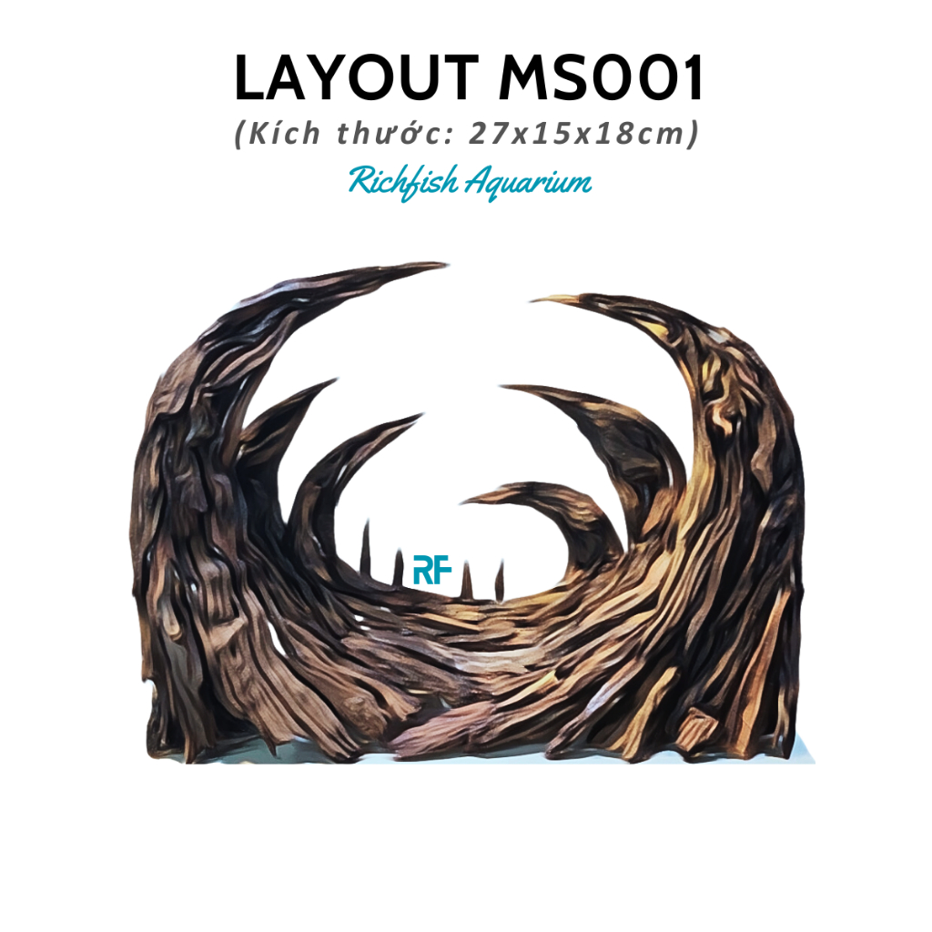 Layout Hang Vòm ver.1 trang trí Bể cá mini kích thước 30x20x20cm (Ms001 ...
