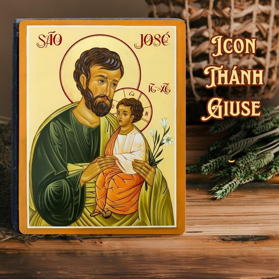 Tranh Biểu Tượng Thánh Giuse - Tranh Gỗ Chính Thống Giáo - Icon of ...