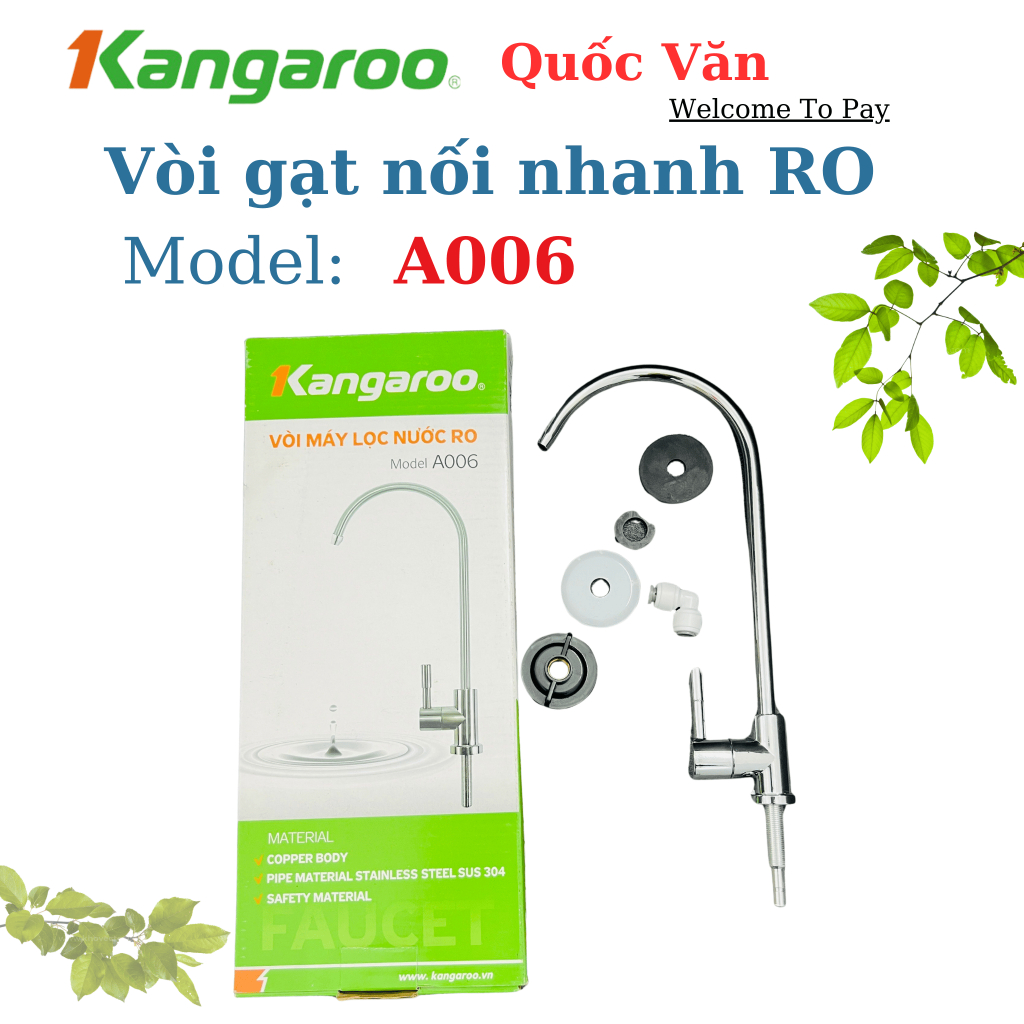 Vòi gạt nối nhanh RO A006 Inox Kangaroo Chính Hãng | Shopee Việt Nam