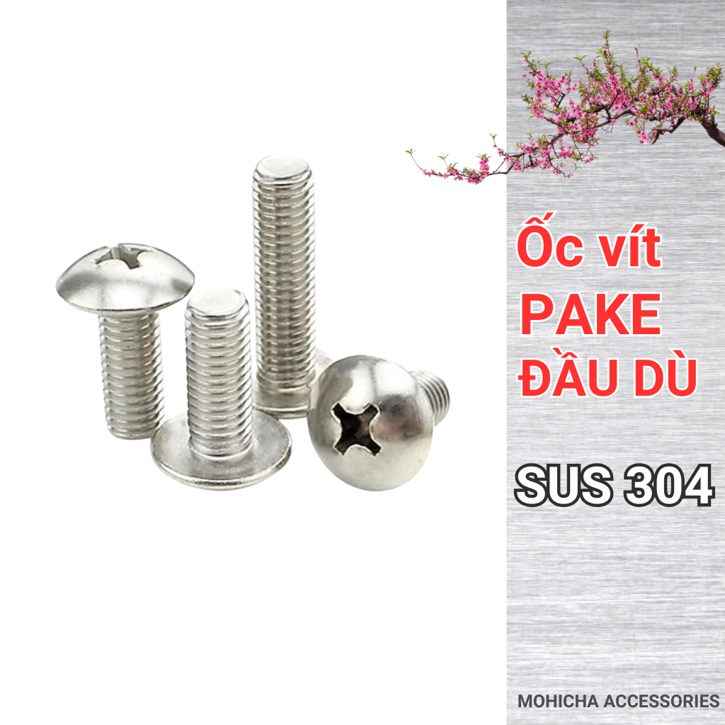 Vít pake bulong đầu dù 4 cạnh Inox 304 | Shopee Việt Nam