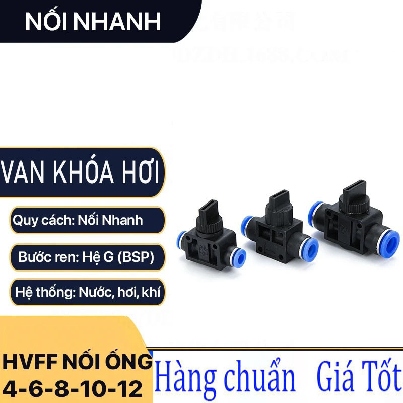 Van Khóa Điều Áp Nối Nhanh Hai Đầu Cắm Ống Nhựa Pu Phi 4 6 8 10 12mm - HVFF 1 Chạm | Shopee Việt Nam