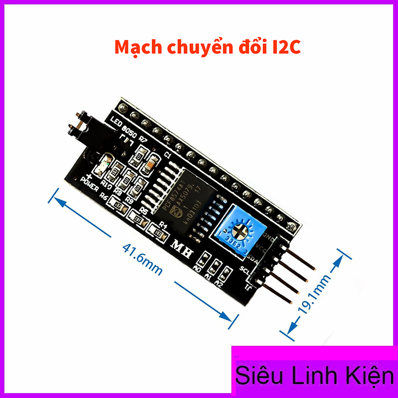 Mạch Chuyển Đổi Giao Tiếp I2C Cho LCD1602 / LCD2004, MẠCH I2C | Shopee Việt Nam