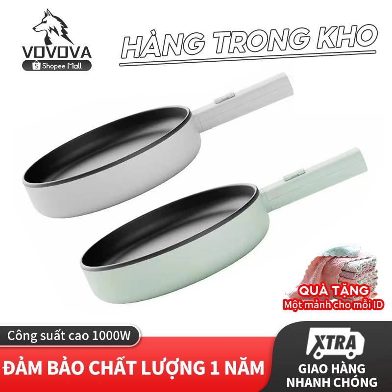 VOVOVA Nấu Chảo chiên điện，Nồi Lẩu Tiện Lợi Điện Đa，Chảo chống dính ...