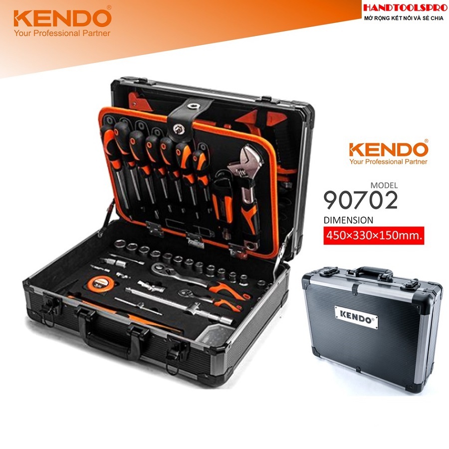 Vali đựng đồ nghề bằng nhôm 124 chi tiết KENDO 90702 | Shopee Việt Nam