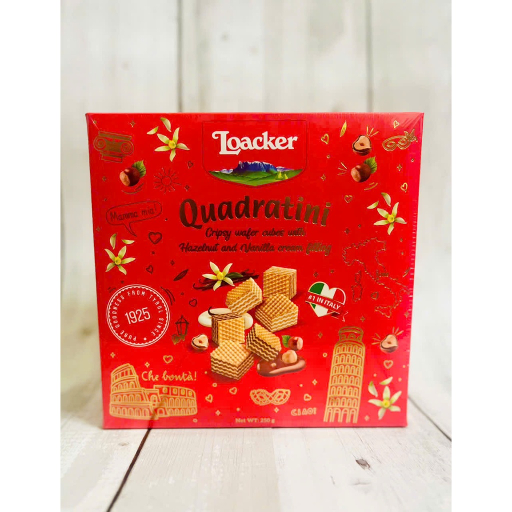 Bánh Xốp Loacker Quadratini Gift Box Hộp Giấy 250g | Shopee Việt Nam