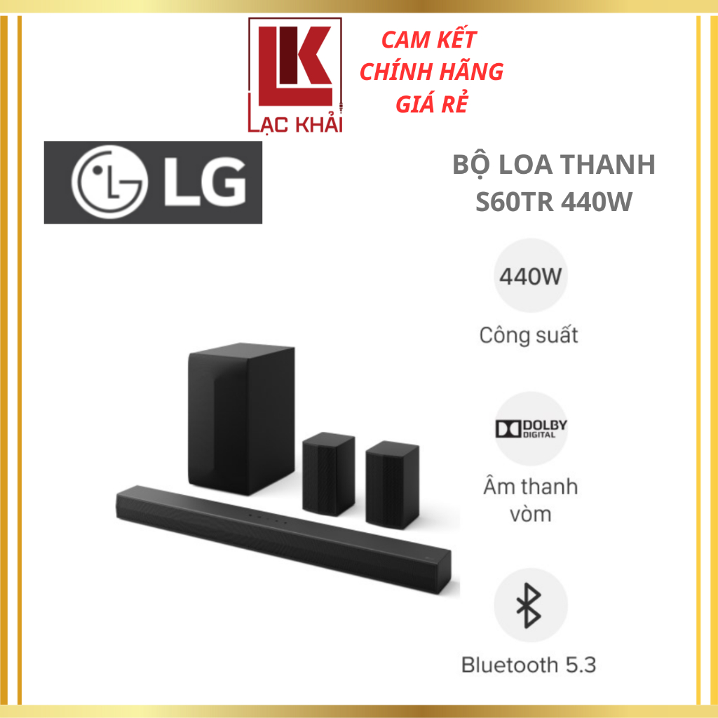 Bộ loa thanh (soundbar) LG S60TR 440W - Hàng chính hãng | Shopee Việt Nam