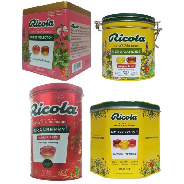 Kẹo thảo mộc trái cây Tin Box hiệu Ricola hộp 100g | Shopee Việt Nam