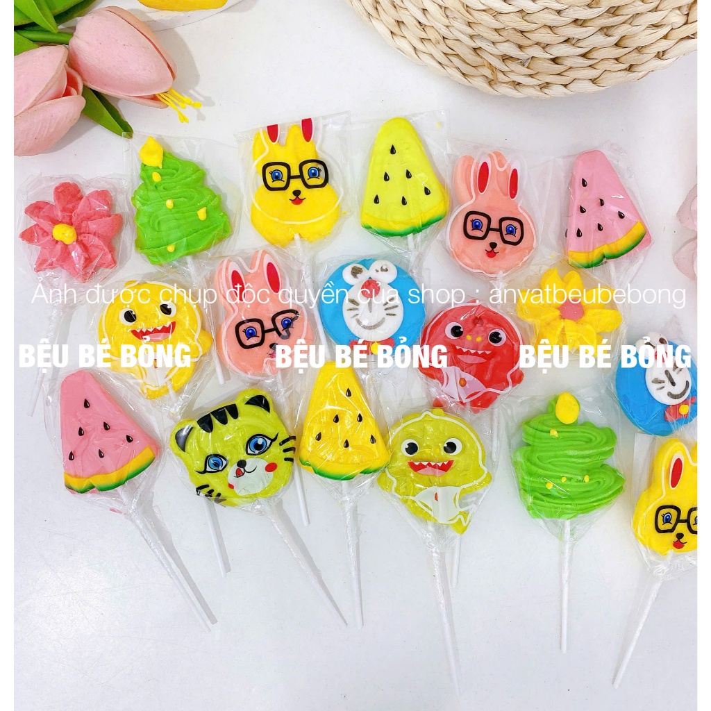 Kẹo Mút Trái Cây Mix Vị Que Lớn, Kẹo Mút Hoa Quả Dâu Tây / Việt Quất ...