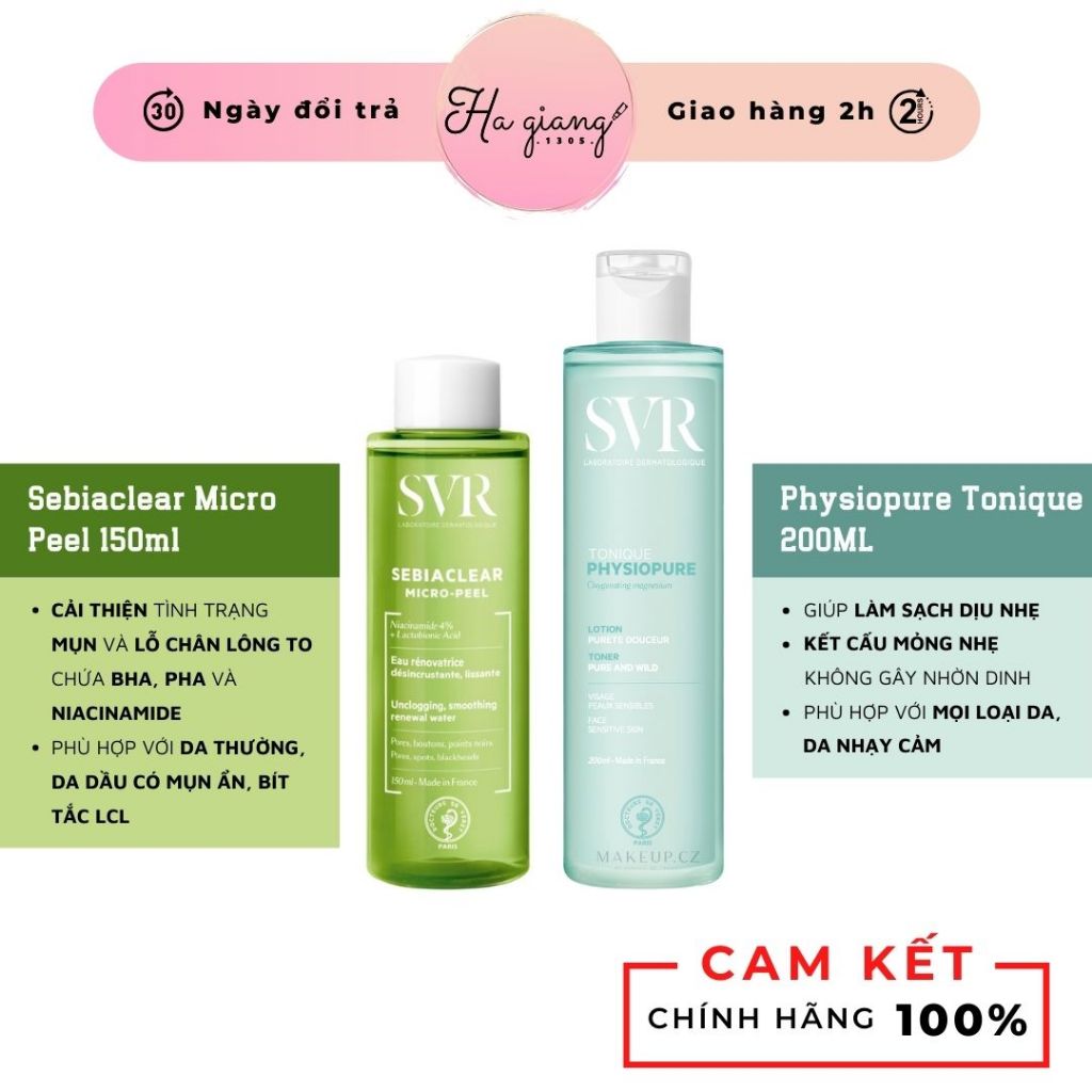 Nước hoa hồng SVR Sebiaclear Micro Peel 150ml / Toner Svr 200ml ...
